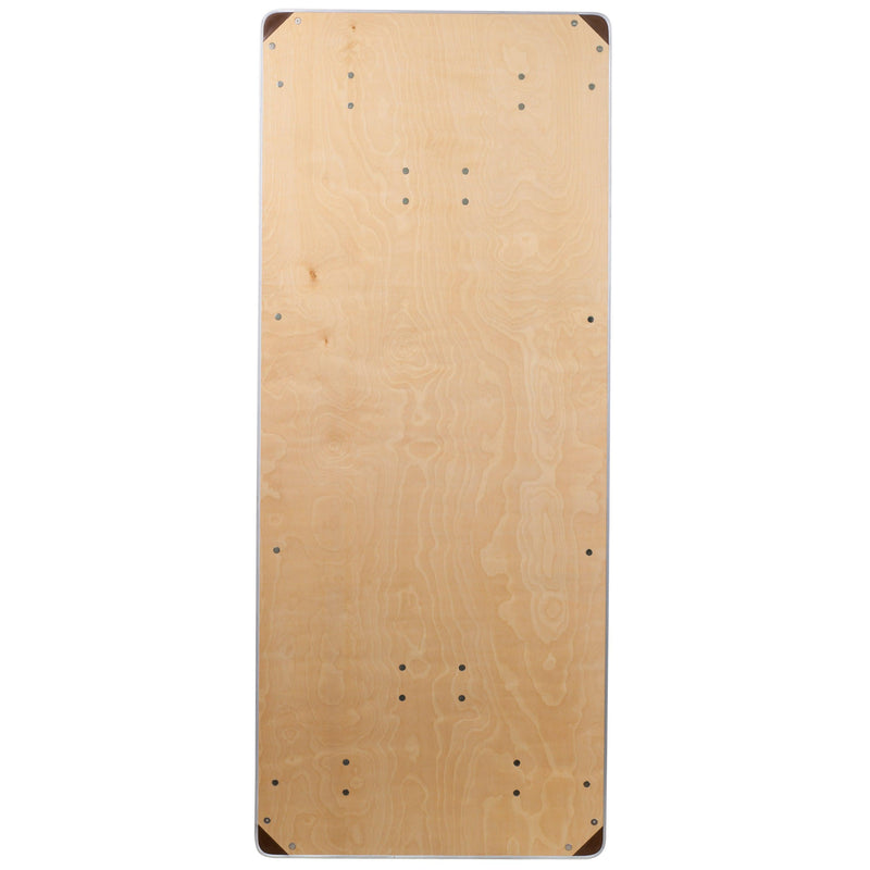 30x72 Wood Fold Table-Met Edge XA-3072-BIRCH-M- – BizChair