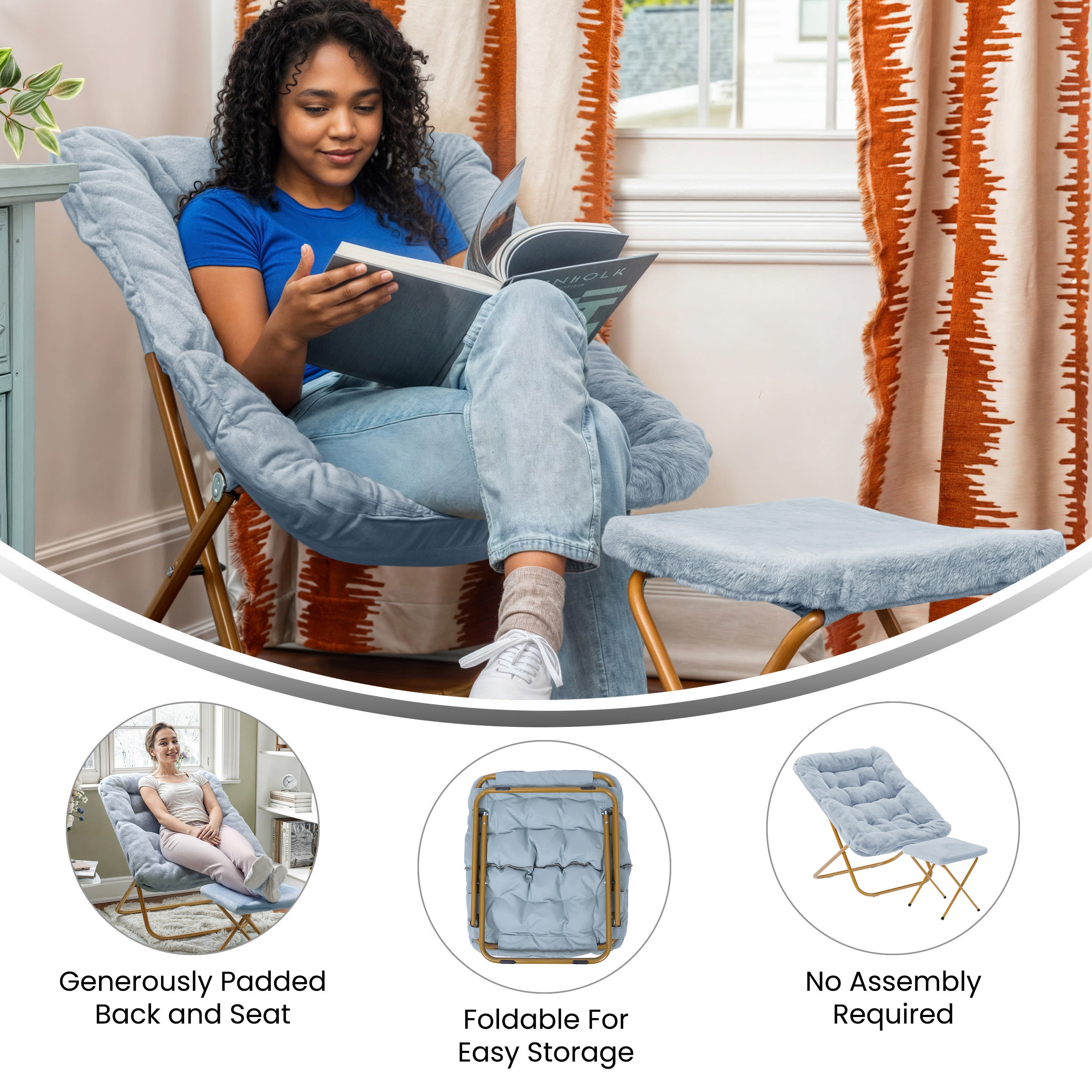 Saucer Chair with Ottoman FV FSC 027 FR BizChair