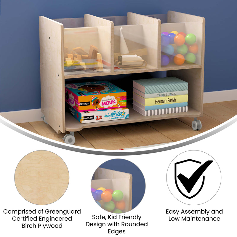 Mobile Storage Cart with Bins MK-KE24275- – BizChair