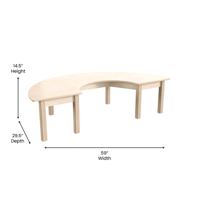 Half Circle Wooden Table MK-ME088013- – BizChair