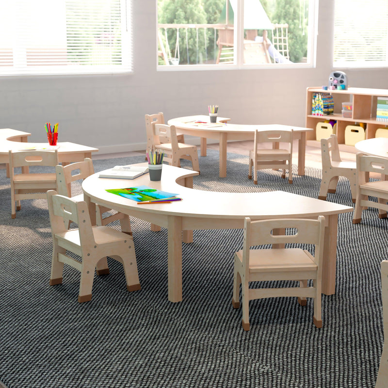 Half Circle Wooden Table MK-ME088013- – BizChair
