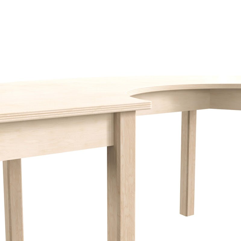 Half Circle Wooden Table MK-ME088015- – BizChair