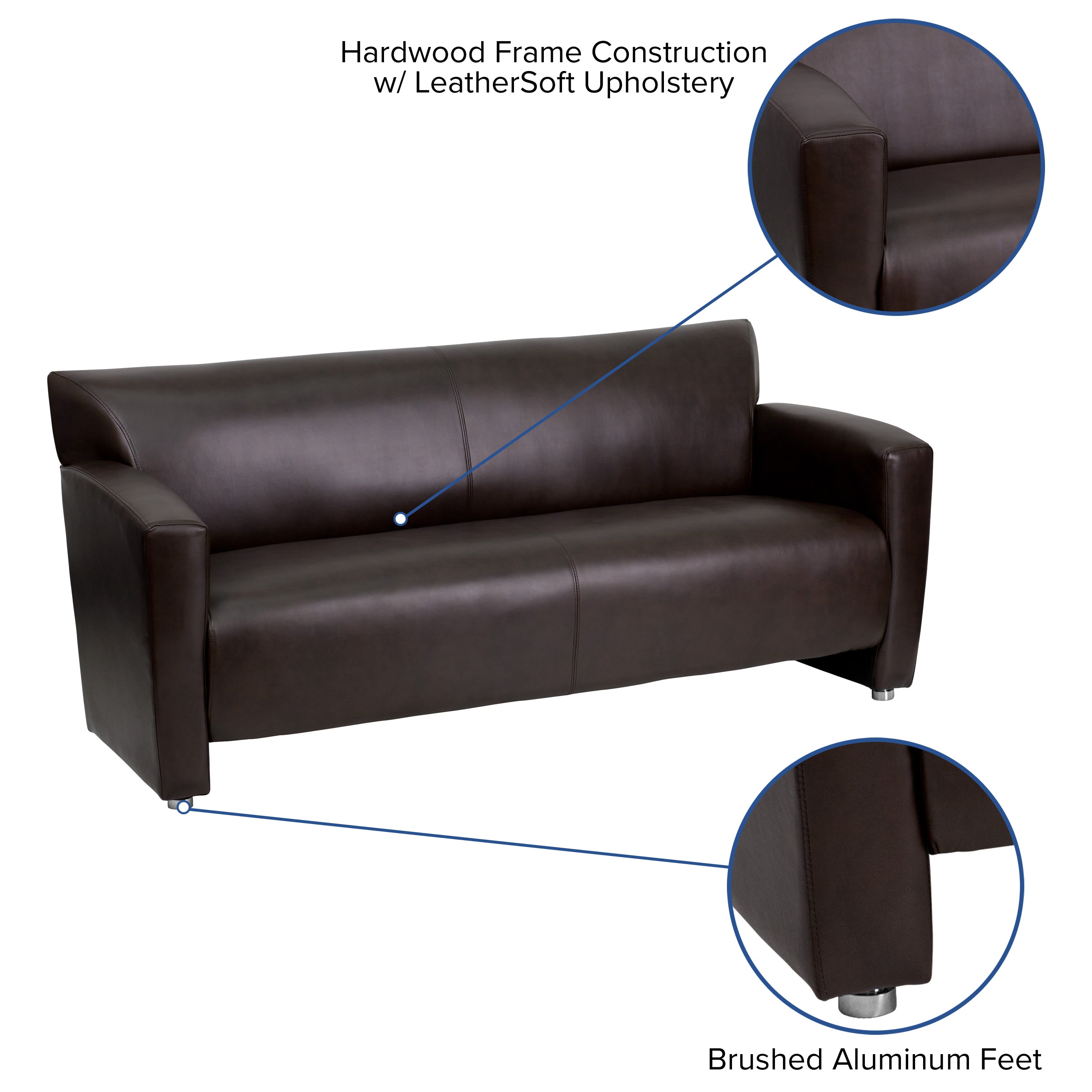 LeatherSoft Sofa 222-3- – BizChair LeatherSoft Sofa 222-3- – BizChair
