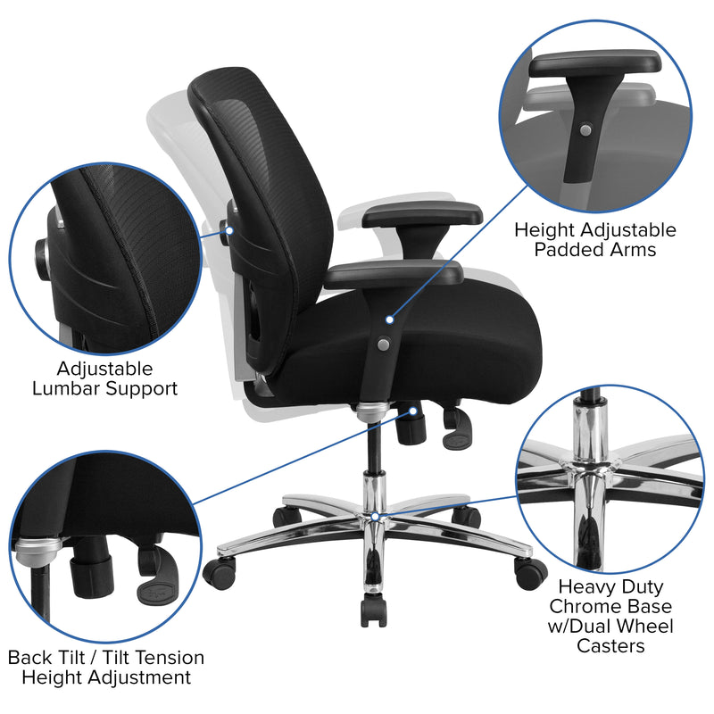 24/7 Use 500LB High Back Chair GO-99-3- – BizChair