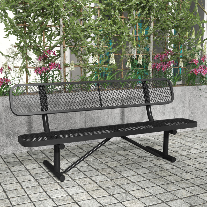 Metal Mesh Outdoor Bench SLF-AG4HUT2- – BizChair