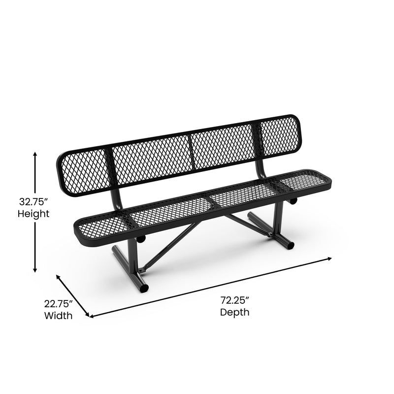 Metal Mesh Outdoor Bench SLF-AG4HUT2- – BizChair