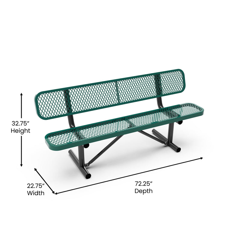 Metal Mesh Outdoor Bench SLF-AG4HUT2- – BizChair