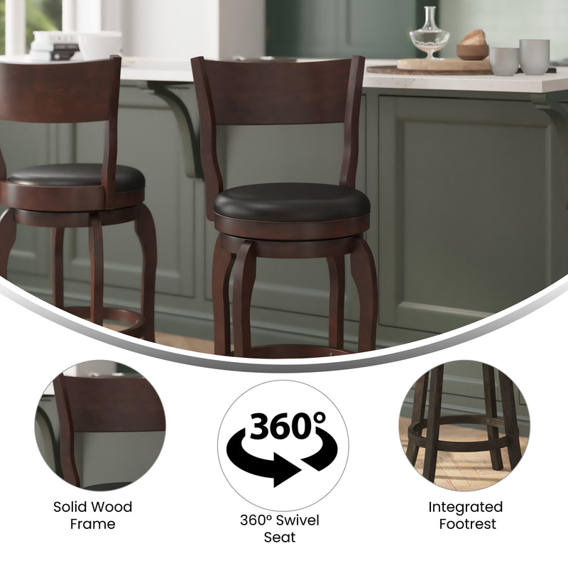 Open Back Dining Stool MLANE-CTRST-504434- – BizChair